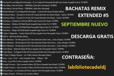 Pack De Bachata Clasica Extended Mayo 2024 – Utilidades Para Djs