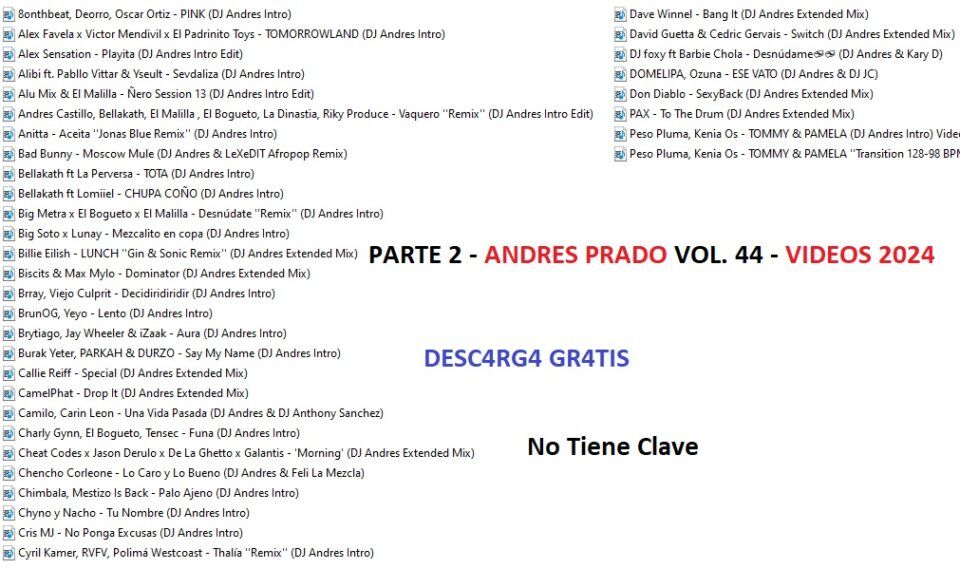 Andres Prado Videos Extended Vol. 44 – Utilidades Djs