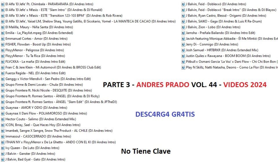 Andres Prado Videos Extended Vol. 44 – Utilidades Djs