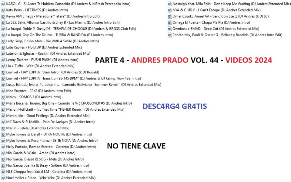 Andres Prado Videos Extended Vol. 44 – Utilidades Djs