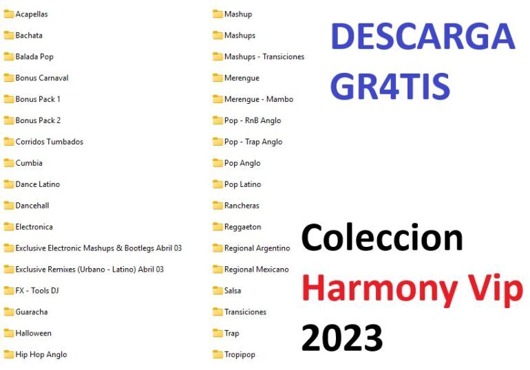 COLECCION HARMONY DJ MUSIC VIP 2023 – Utilidades Djs